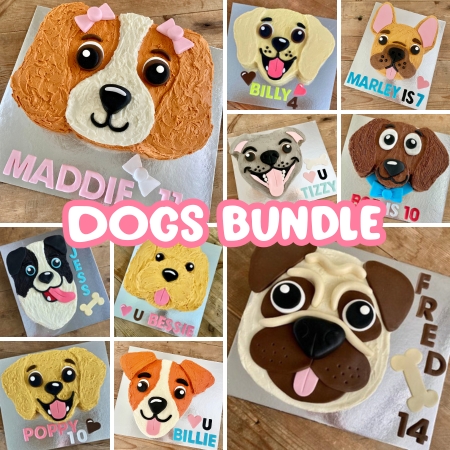 Dog Cake Template Bundle | 10 Easy Bake Tutorials | Great Value